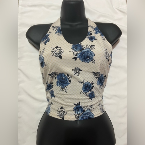 L-C | Tops | Ladies Cream Halter Top | Poshmark